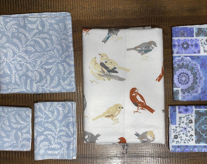 Flannel Fabric Scrap & Piece Bundle FLANNEL Quilt Craft Sewing Fabric 6 ...