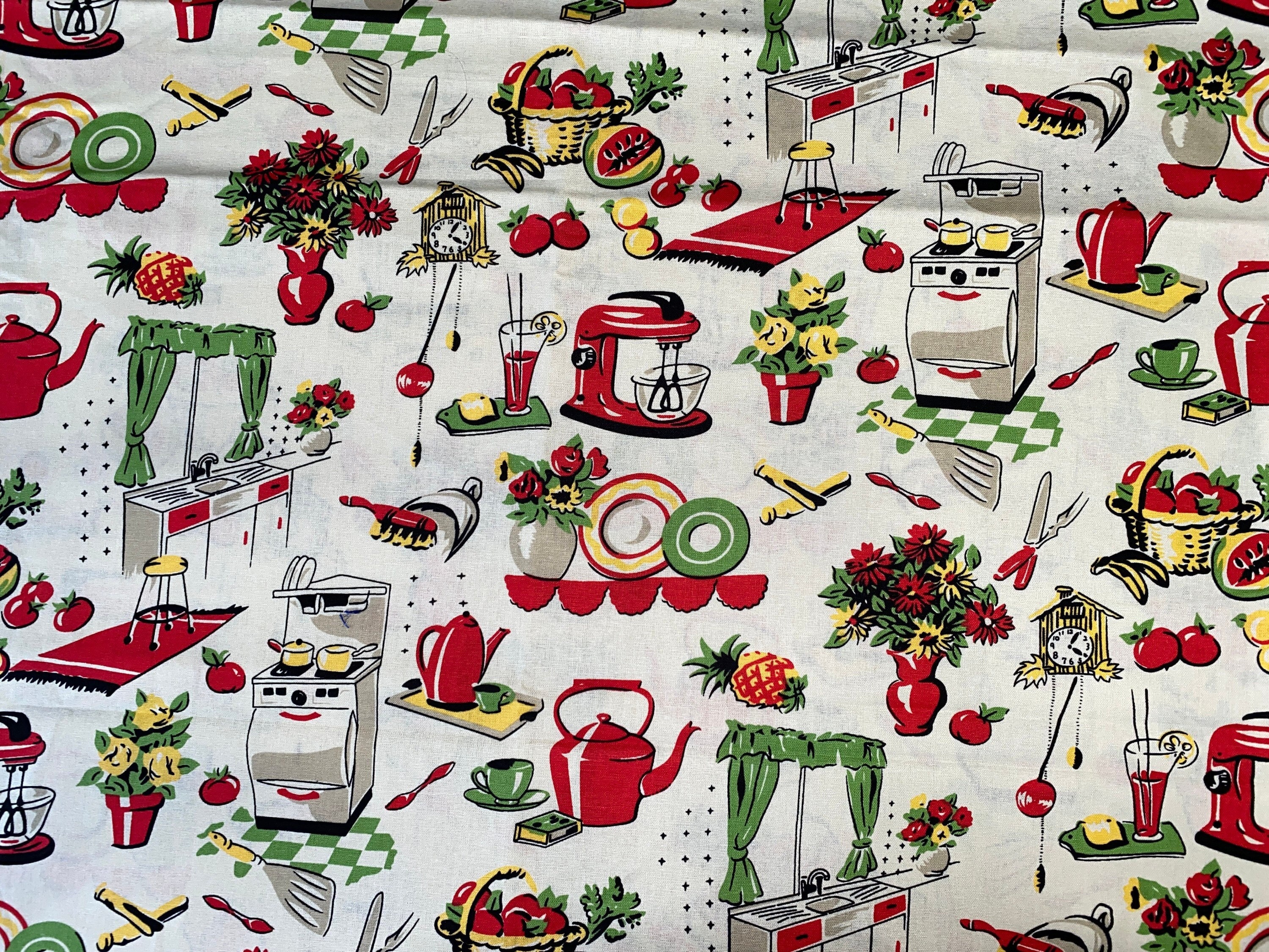 Vintage Kitchen Fabric Reproduction