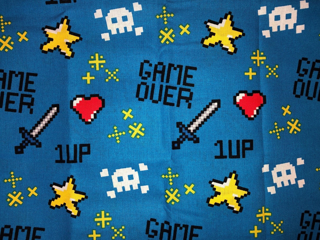 Gamer Fabric Video Game Cotton Quilting Crafting Sewing Fabric - Etsy