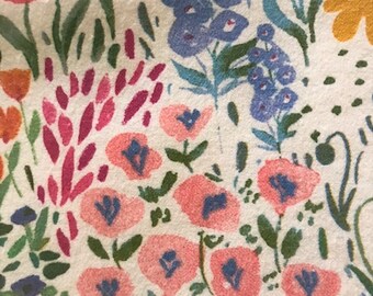 Floral Flannel Fabric - Etsy