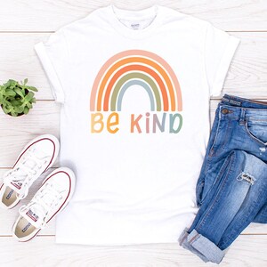 Rainbow Be Kind SVG Cut Files Cricut Files Cute T-shirt Cut File ...