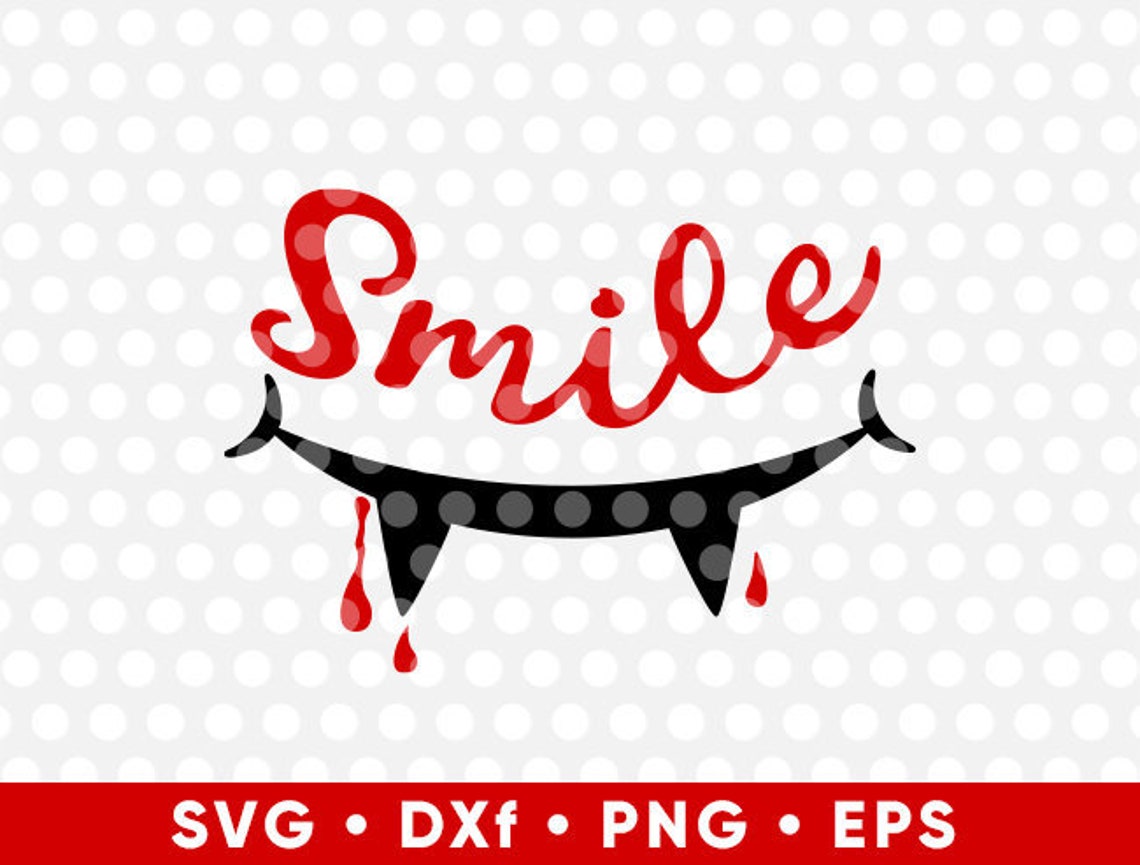 Cute Vampire Teeth SVG Vampire Fangs Smile PNG Cut Files - Etsy