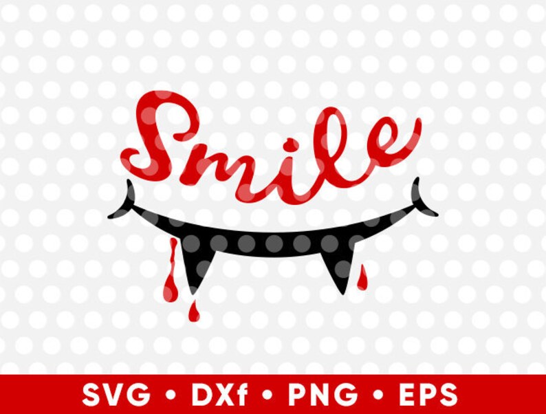 Cute Vampire Teeth SVG Vampire Fangs Smile PNG Cut Files - Etsy