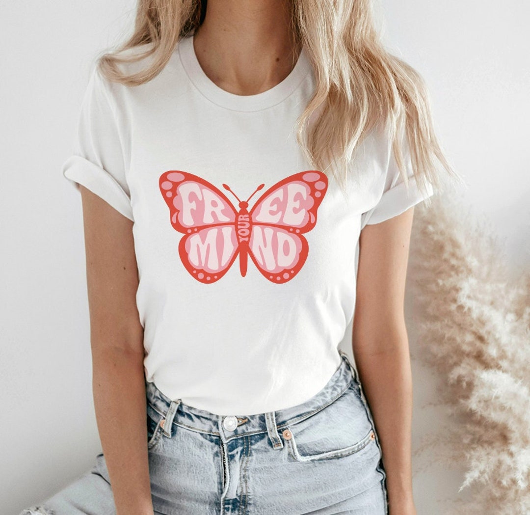 Free Your Mind SVG Butterfly Silhouette Cricut Cut Files Colorful Cute ...