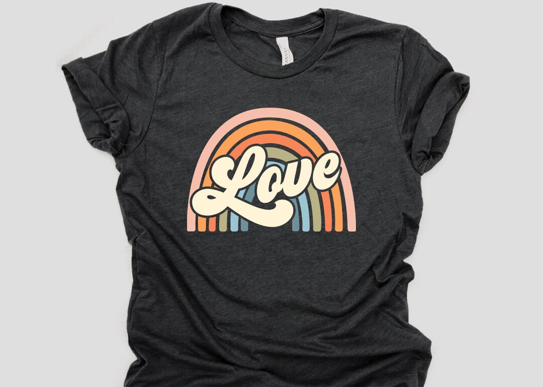 Rainbow Love SVG Cut Files Cricut Files Cute T-shirt Cut File Clipart ...