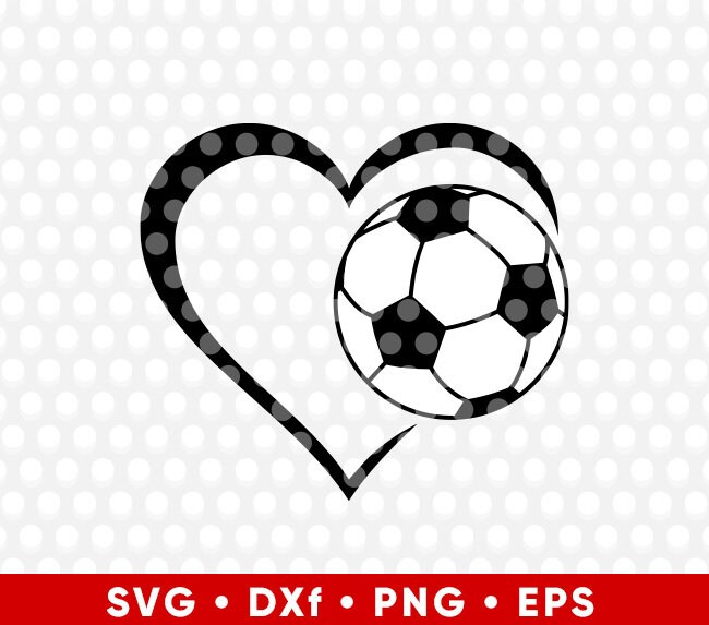 Soccer Heart SVG Instant Download File Soccer Love Heart Girl - Etsy