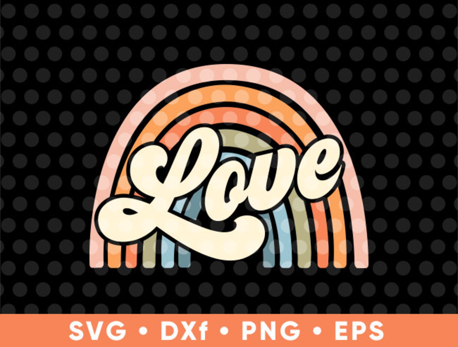 Rainbow Love SVG Cut Files Cricut Files Cute T-shirt Cut File - Etsy