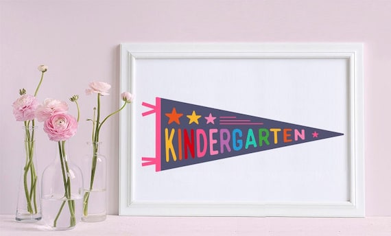 Kindergarten Pennant Flag Svg Cut File Tee Digital Download - Etsy