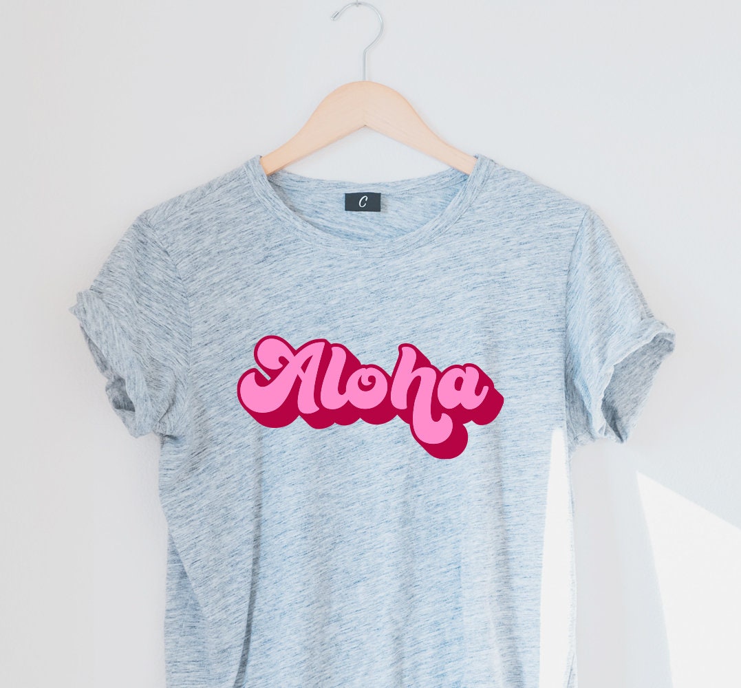 Cute Pink Aloha Vintage Retro SVG Instant Download png Cricut | Etsy