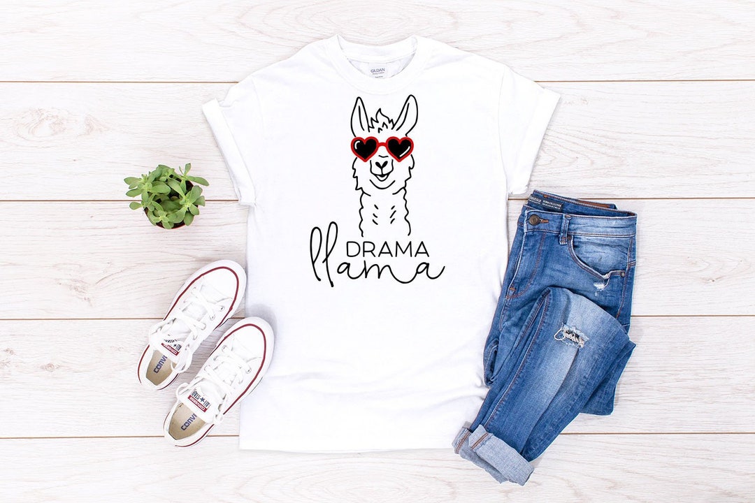 Drama Llama SVG Silhouette Design Llama Instant Download Cute Llama T ...