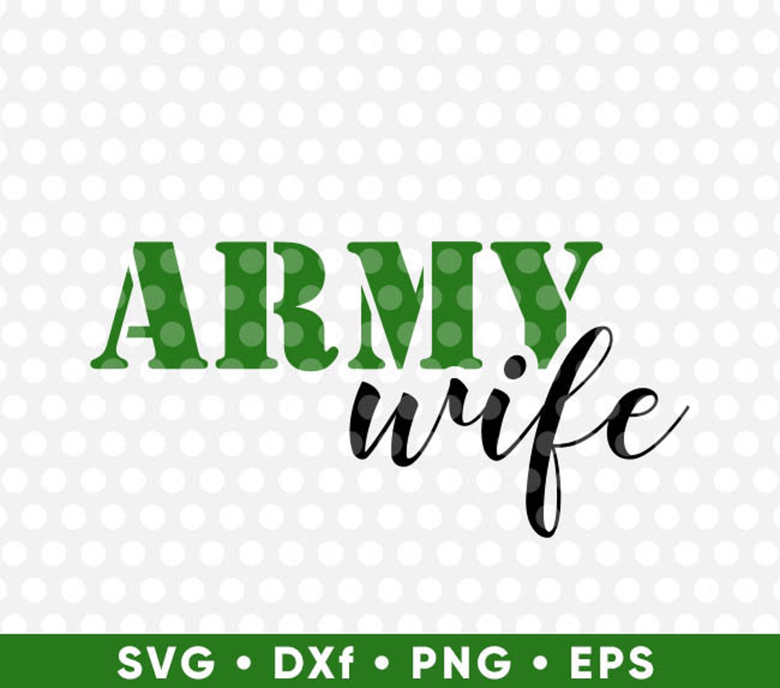 Army Wife SVG Design Digital Download Clipart Cricut - Etsy