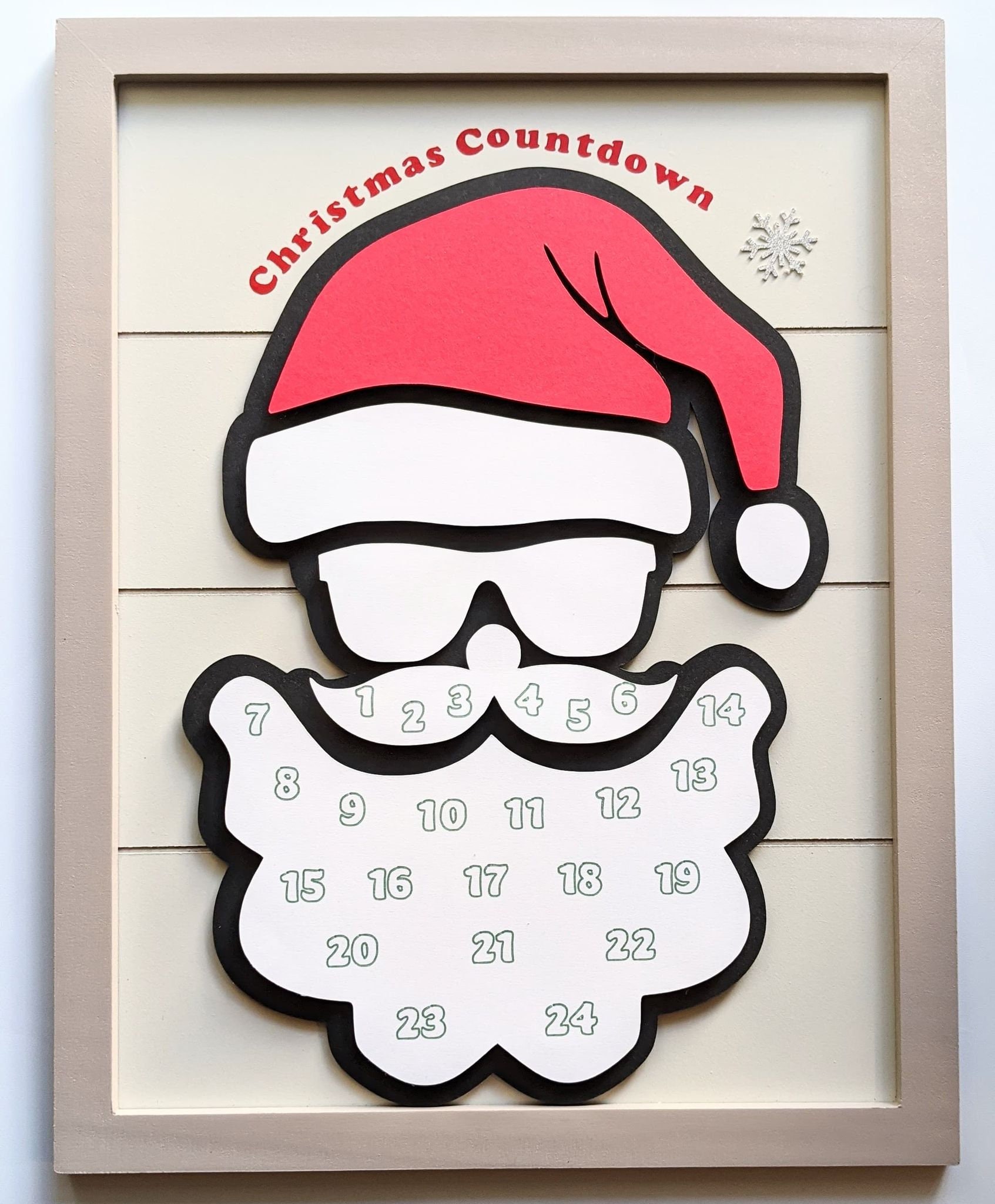 Santa Beard Countdown SVG and PNG Christmas Countdown Sign - Etsy