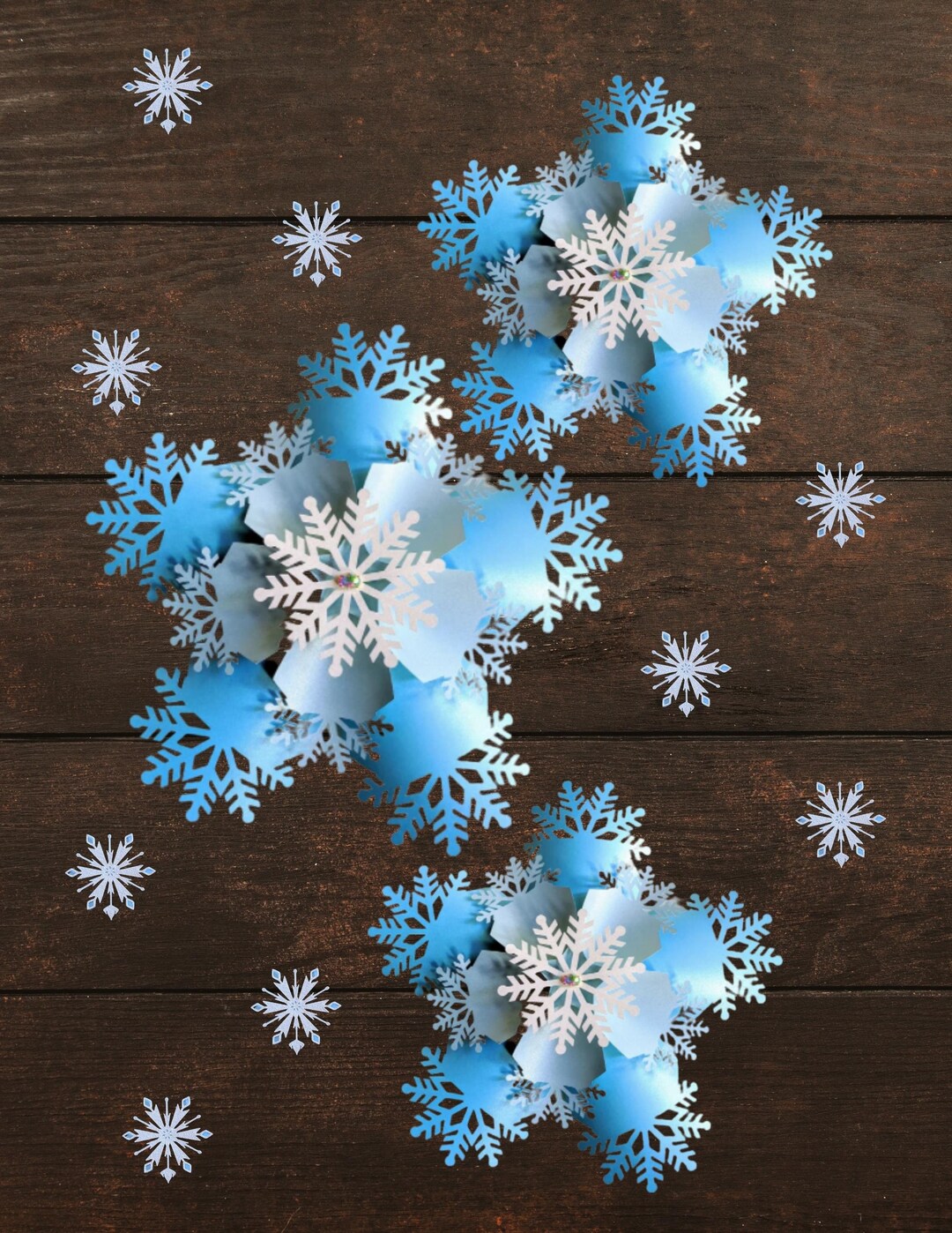 Snowflake Paper Flower SVG, Christmas Snowflake Flower, Paper Flower ...