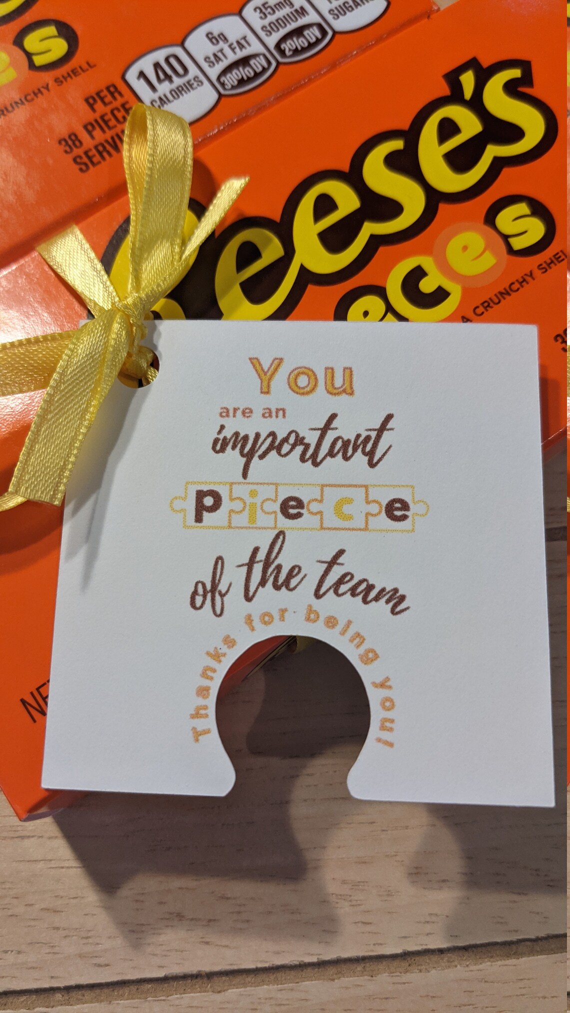 Printable We Appreciate You to Pieces Gift Tag for Teachers - Etsy
