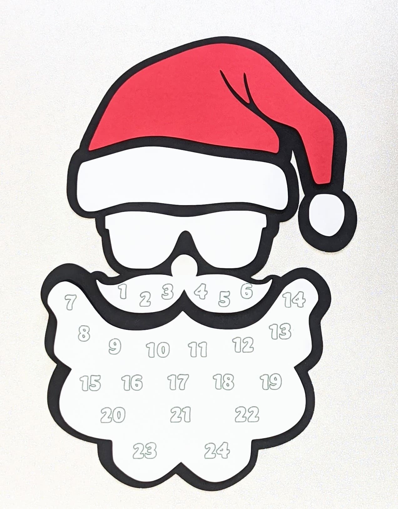 Santa Beard Countdown SVG and PNG Christmas Countdown Sign - Etsy