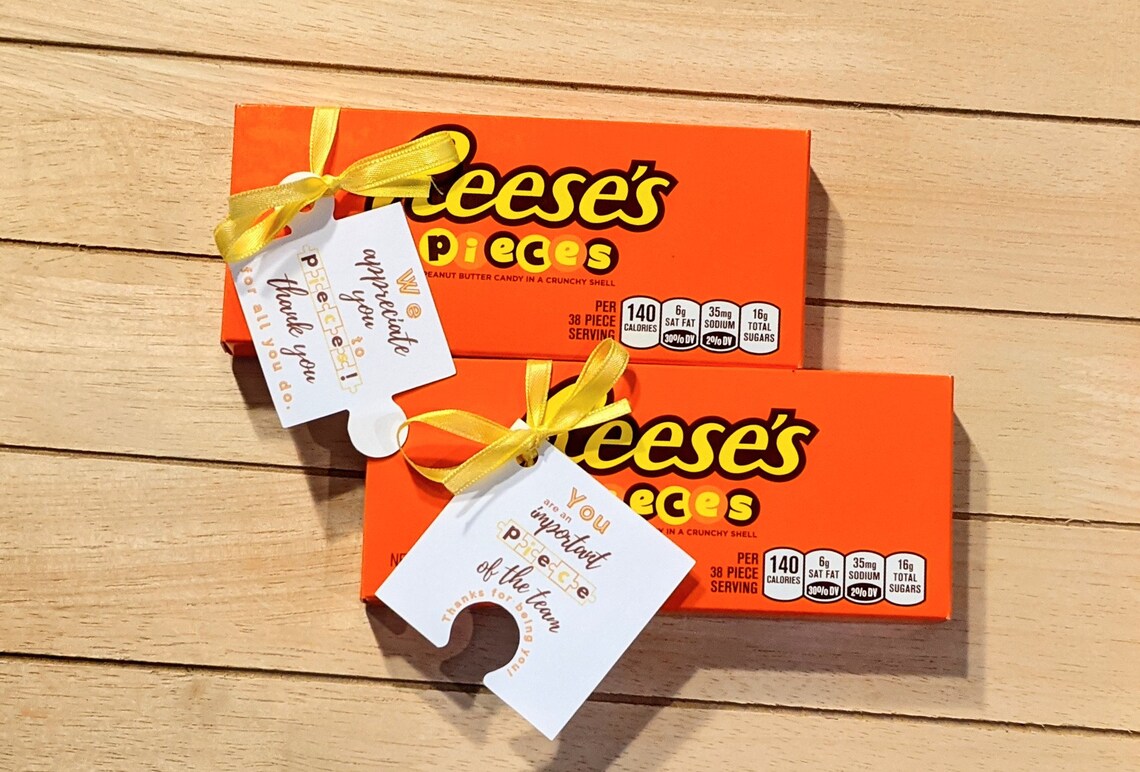 Printable We Appreciate You to Pieces Gift Tag for Teachers - Etsy