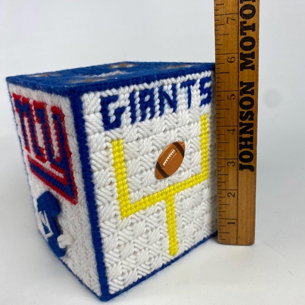 New York Giants Tissue Box Cover Holder Football Boys Kids Room Man ...