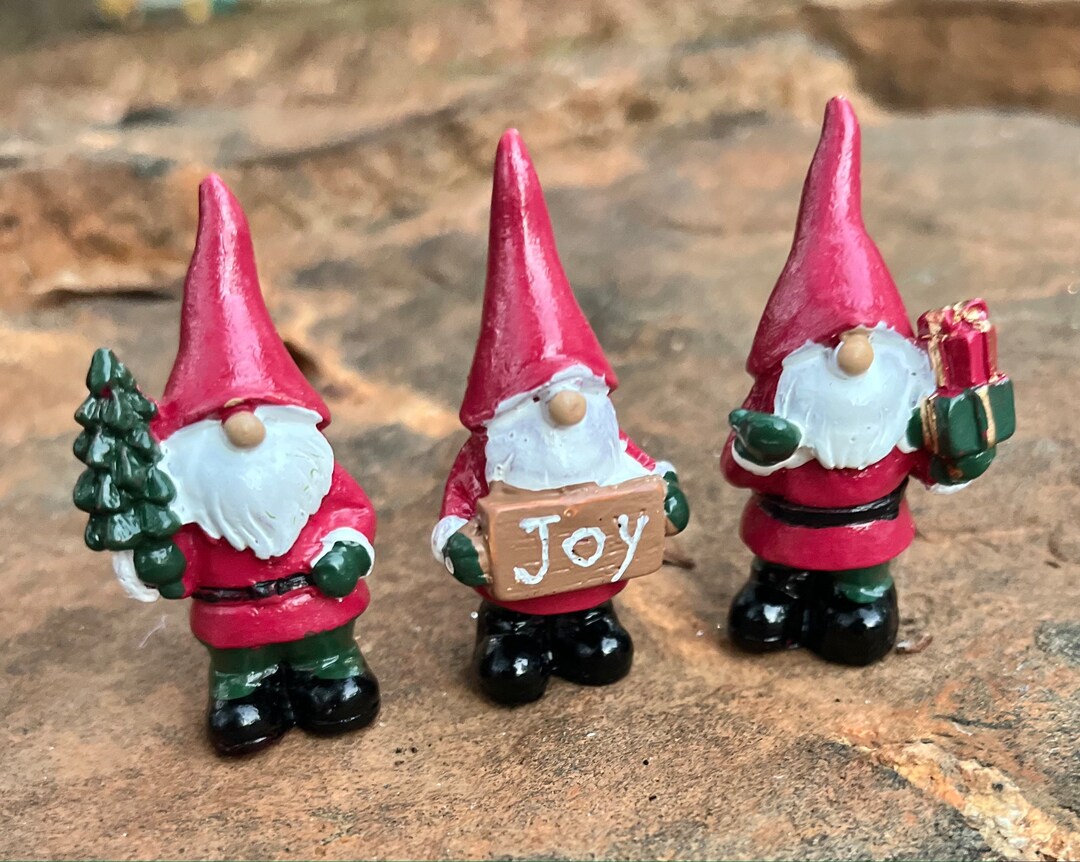 Fairy Garden Santa Gnome Mini Winter Garden Winter Garden Mini ...