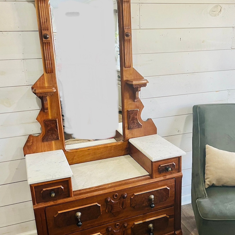 Antique Dresser With Mirror - Etsy