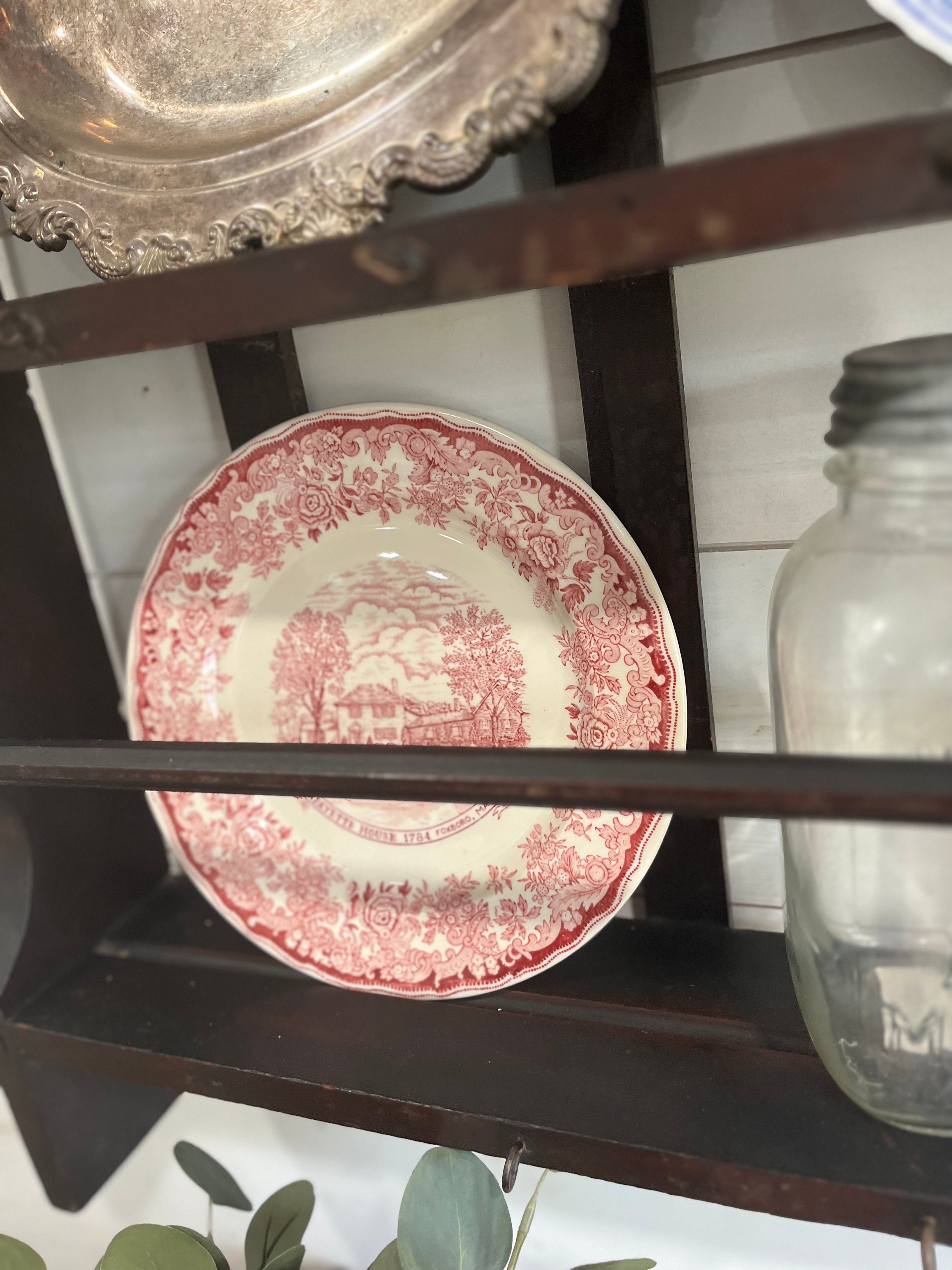 Vintage Walkerred and White China Walker China Red and White ...