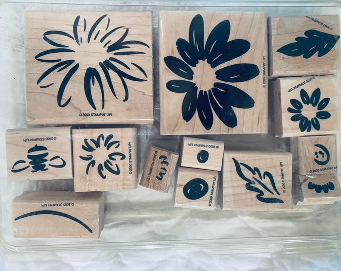 Stampin' up Rubber Stamps for Card Making Paper Crafts Floral Flower ...