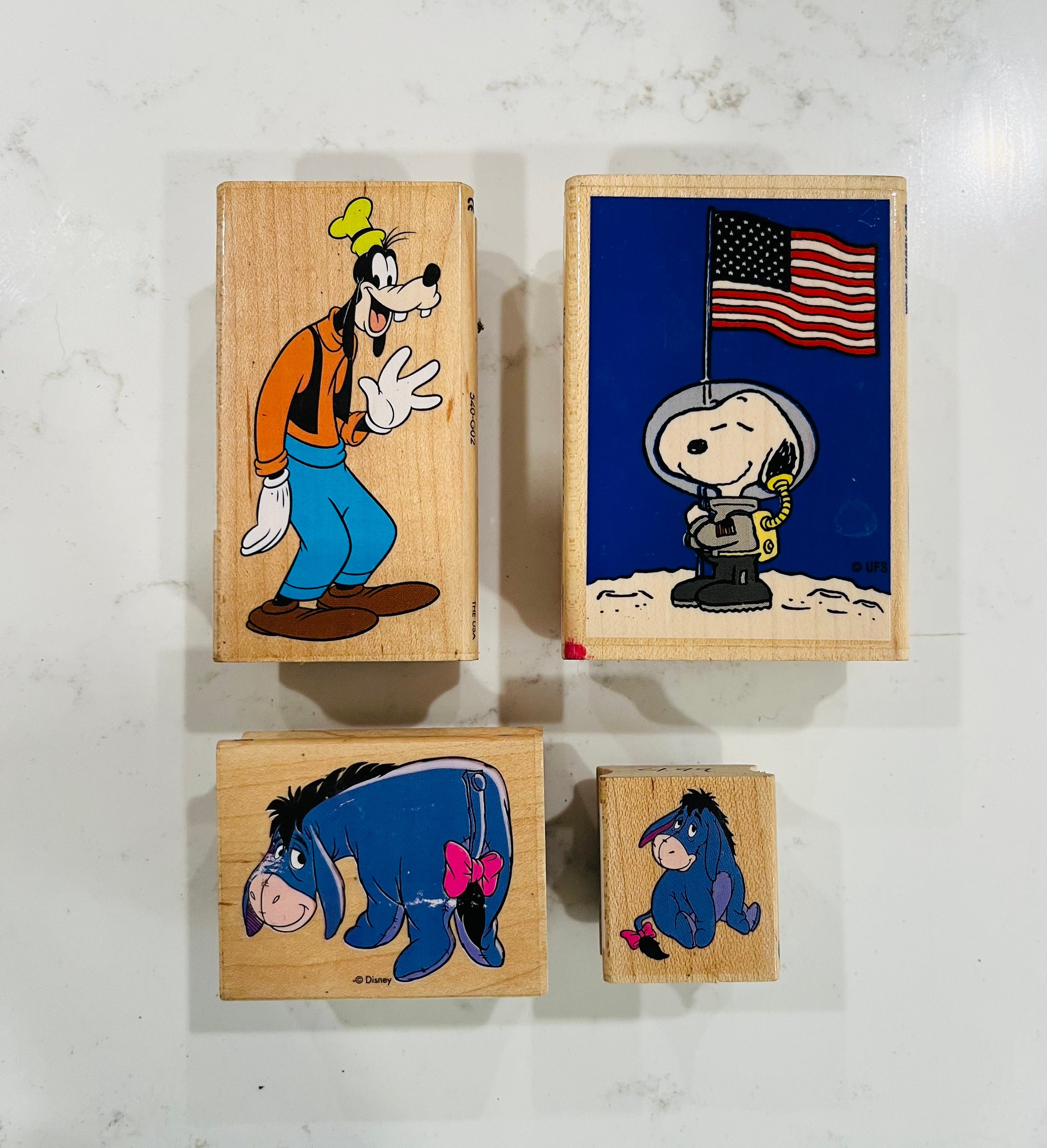 Rubber Stamps Space Snoopy Stamp Waving Goofy Stamp Eeyore Stamp - Etsy