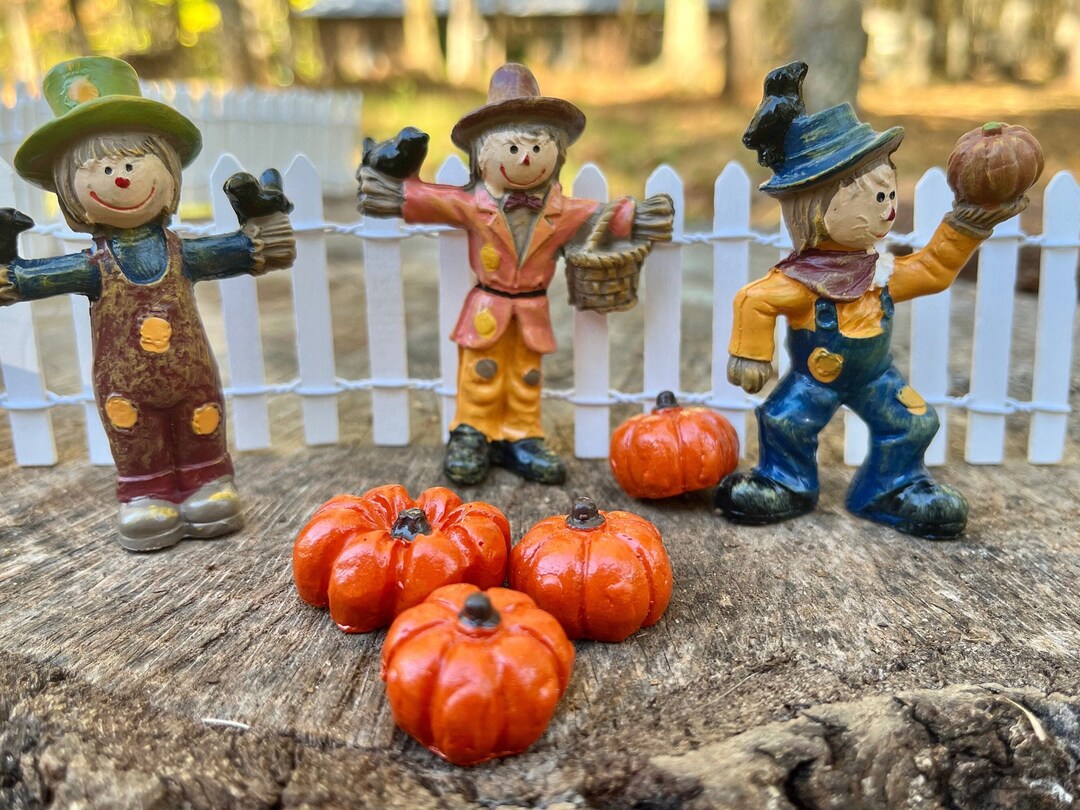 Scarecrow for Mini Summer Garden-miniature Harvest Outdoor Decor ...