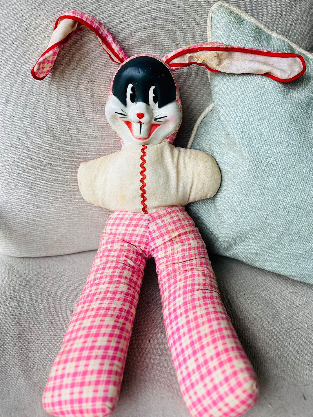 Vintage Warner Brothers Carnival Doll - Very Old Rabbit Doll - Unique ...