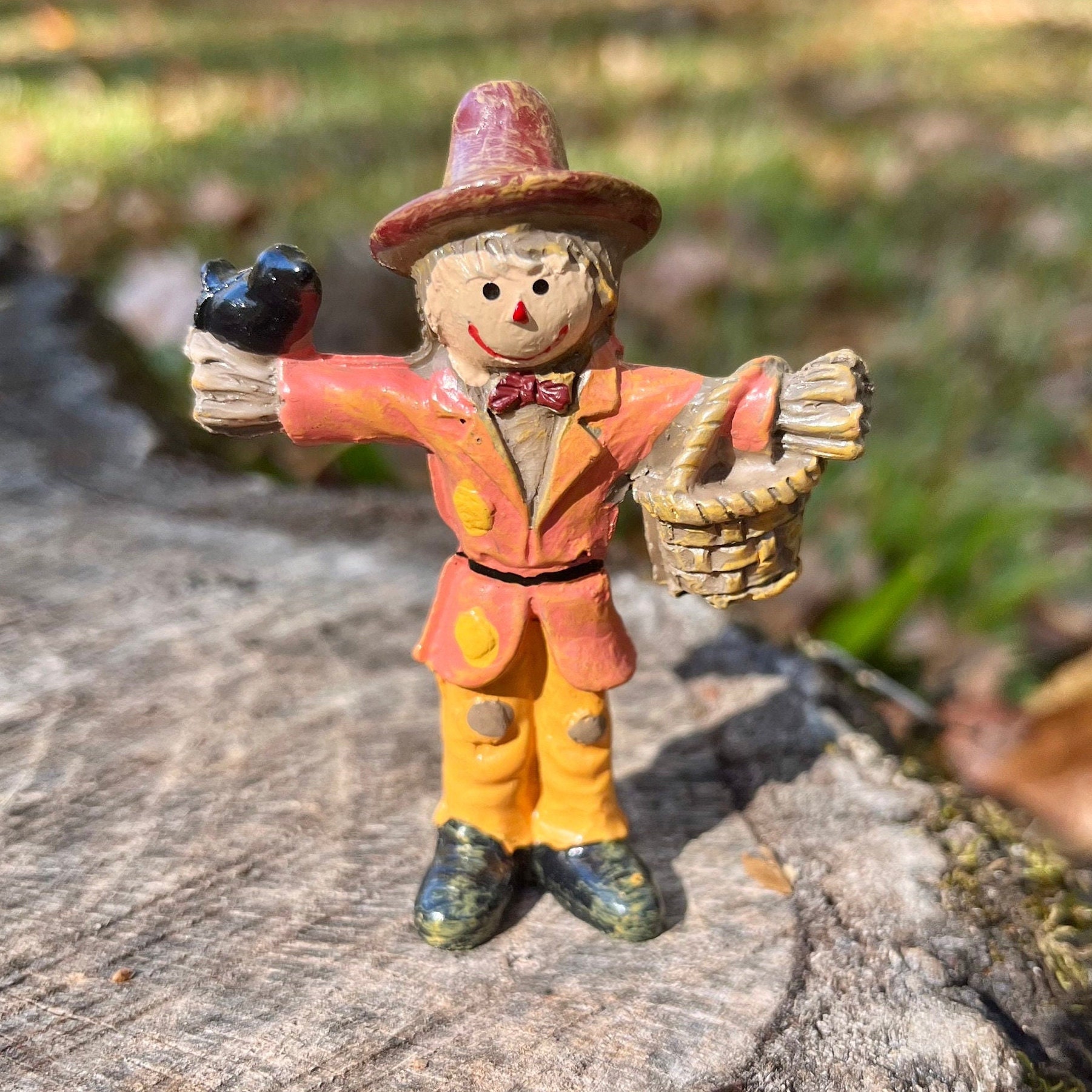 Scarecrow for Mini Summer Garden-miniature Harvest Outdoor Decor ...