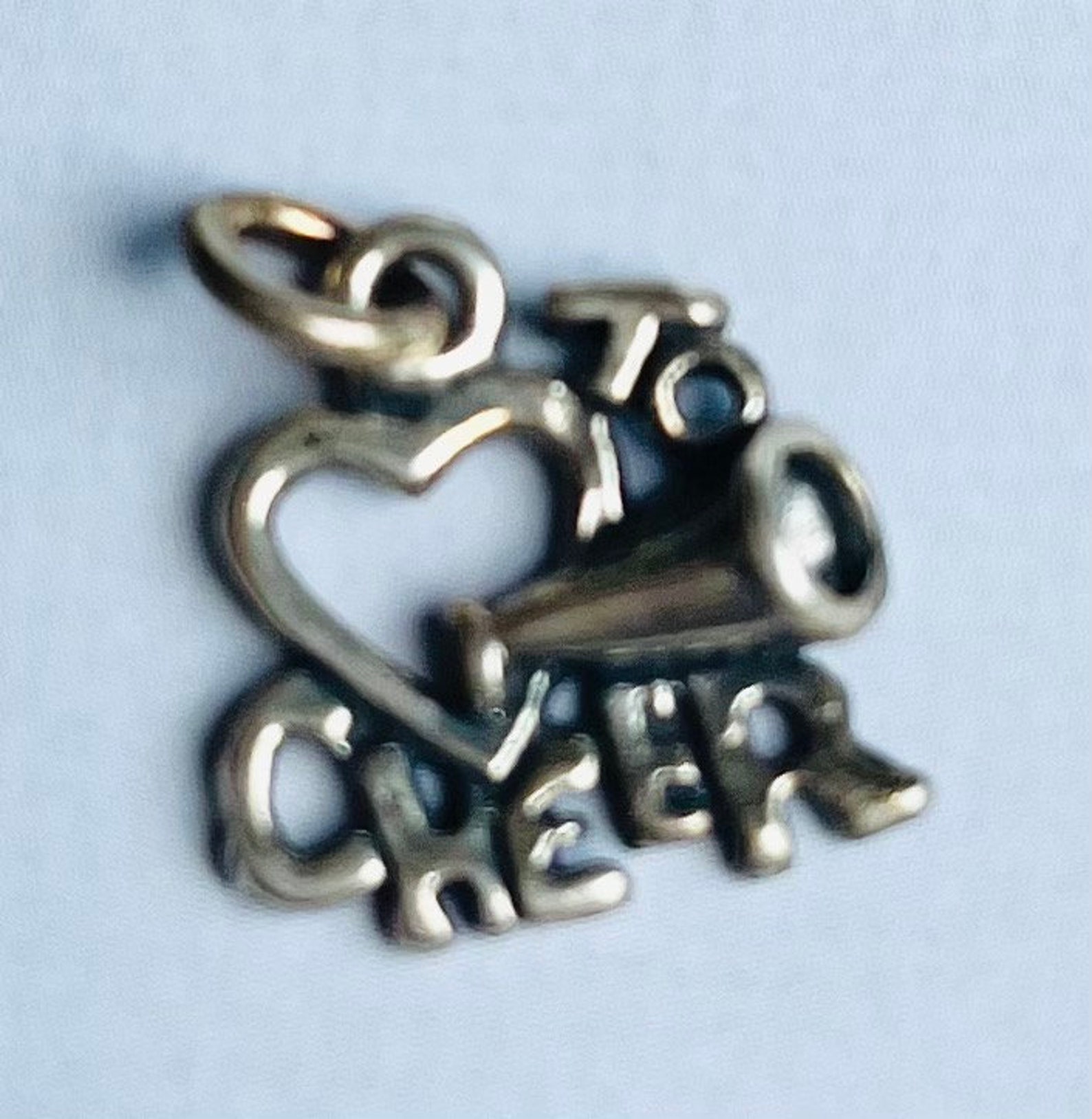 Sterling Silver Vintage Cheerleader Charms - Cheer Charms - Megaphone ...