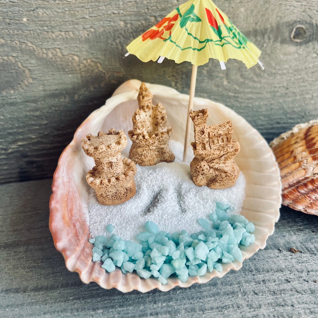 Beach Fairy Garden Fairy Sand Castle-florida Terrarium Beach Wedding ...