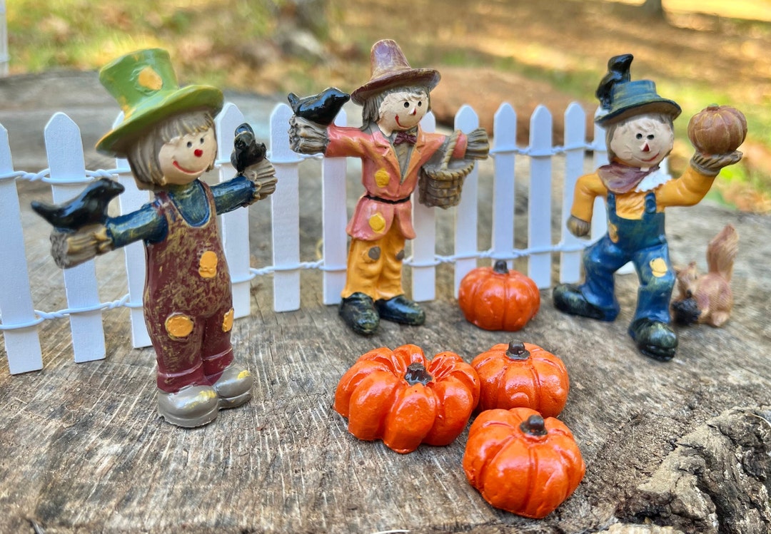 Scarecrow for Mini Summer Garden-miniature Harvest Outdoor Decor ...