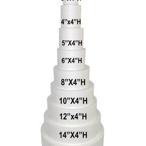 Round Foam Cake Dummies in Varying Sizes - for Decorating and Wedding ...