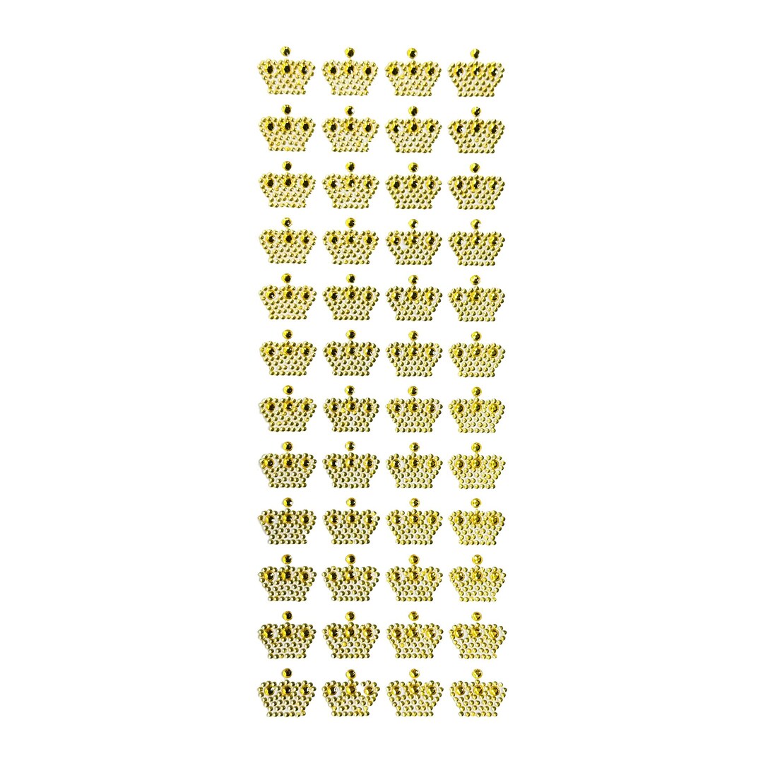 Royal Crown Rhinestone Stickers, 3/4-inch - 48 Count Self-adhesive ...