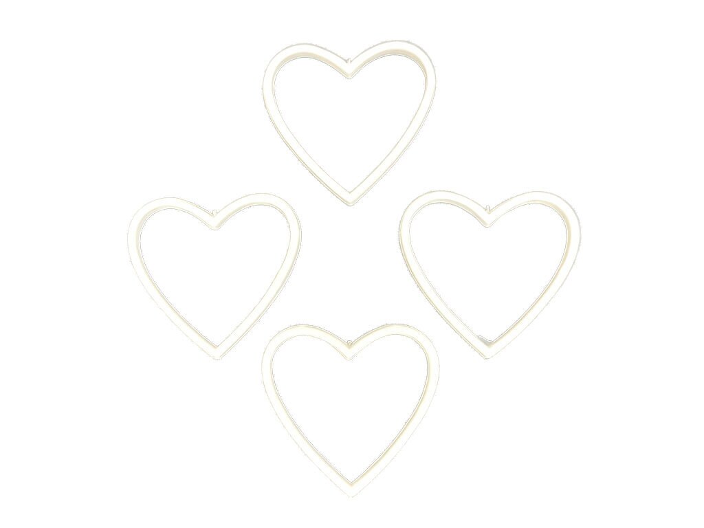 Plastic Heart Rings 12 Pieces - for Arts & Crafts, Diy's and Valentine ...