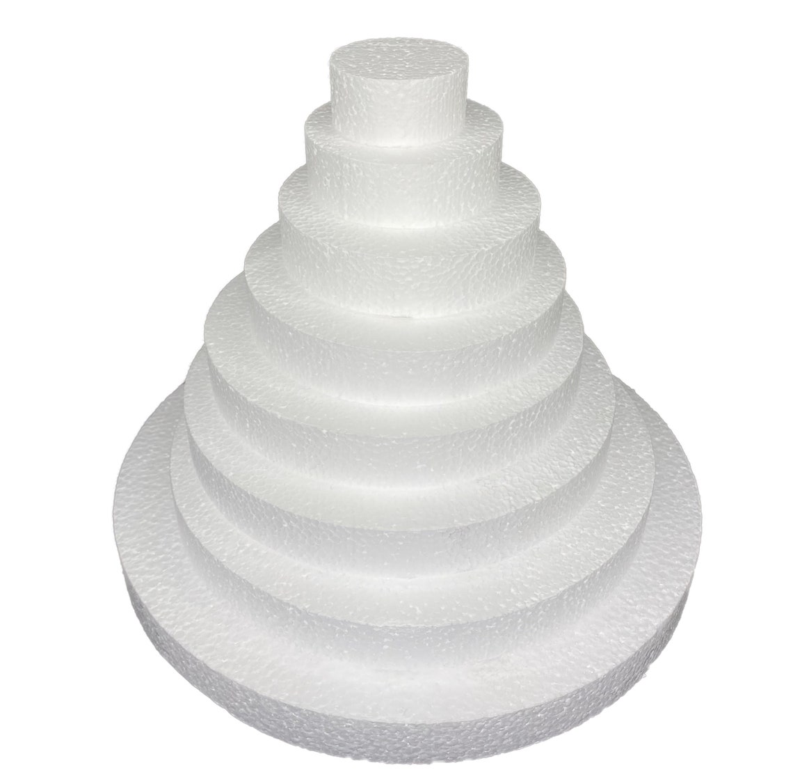 6 Piece - Smooth Foam Polystyrene Circle Disc, for Diy's and Arts and ...