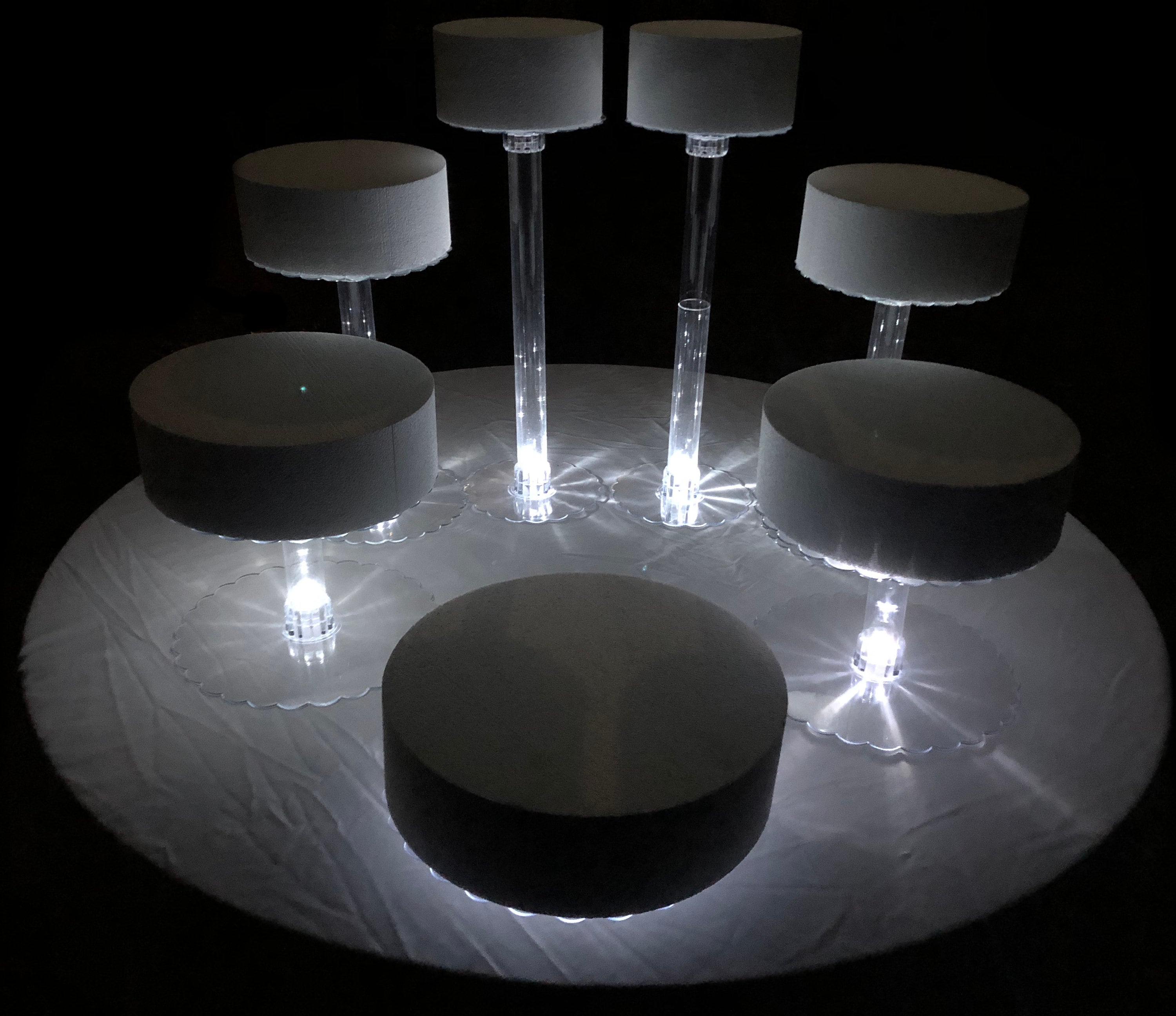 7 Tier Wedding Cake Stand With White LED Lights - Etsy