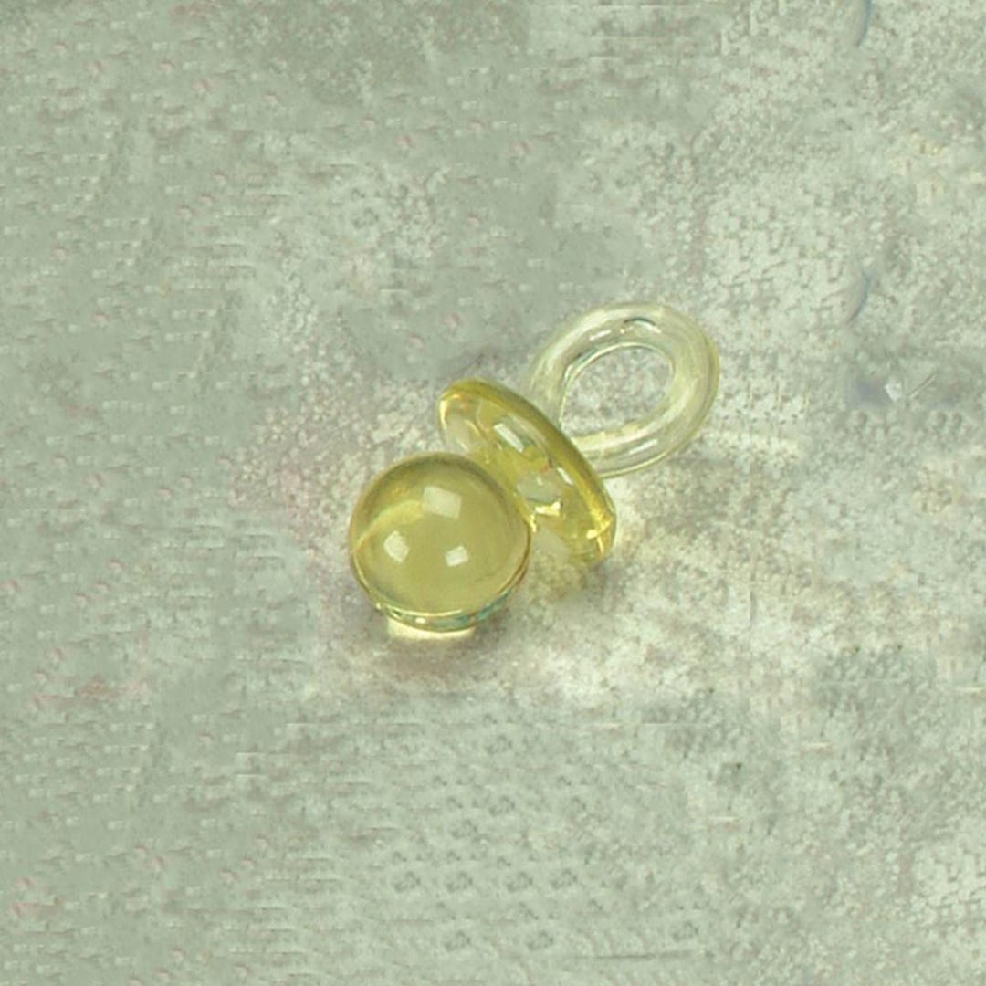 24 Pcs 1.75" Yellow Pacifiers Baby Shower Party Game Decoration Wedding ...