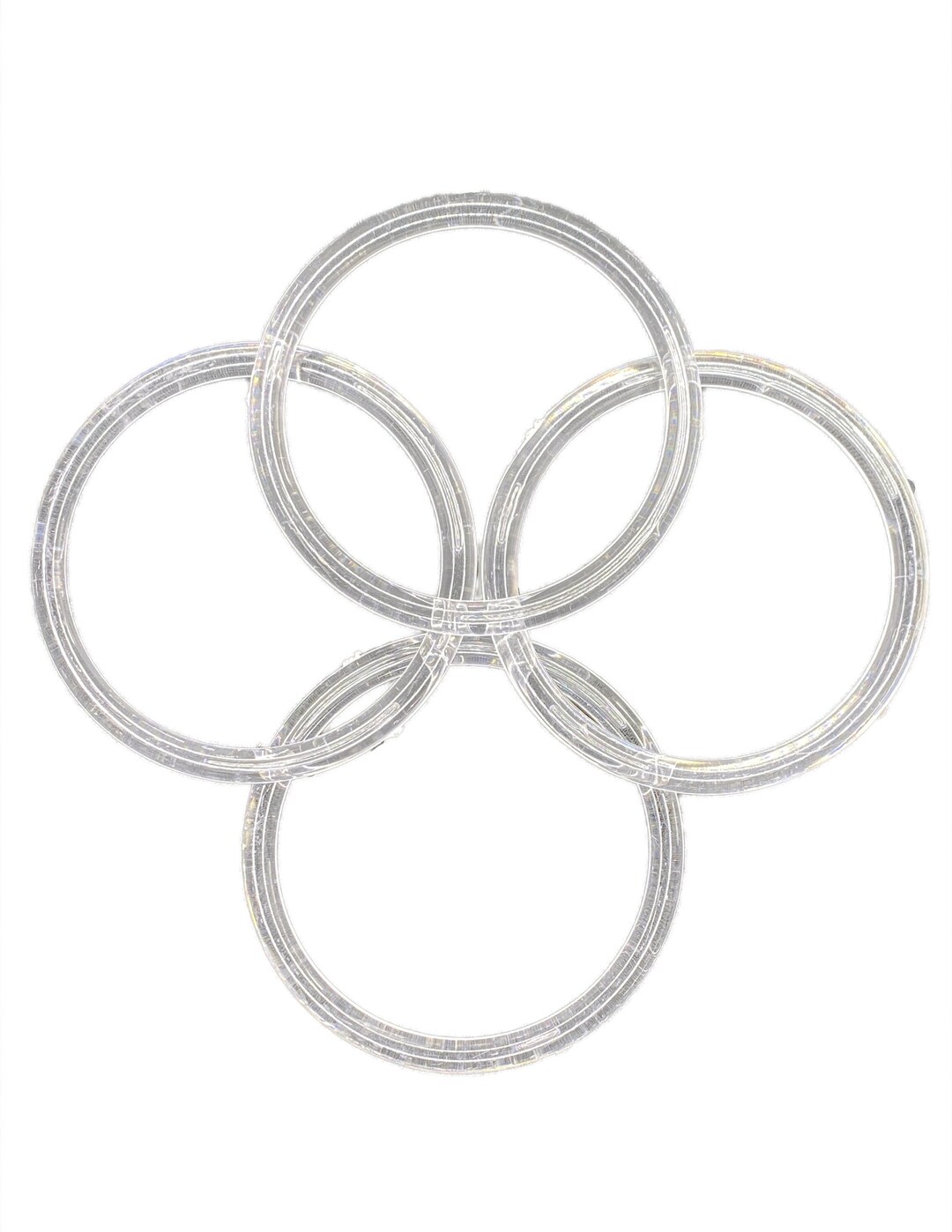 Clear and White Plastic Rings 12 Pieces - for Arts & Crafts and Diy's ...