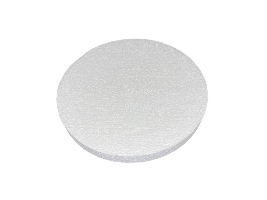 6 Piece - Smooth Foam Polystyrene Circle Disc, for Diy's and Arts and ...