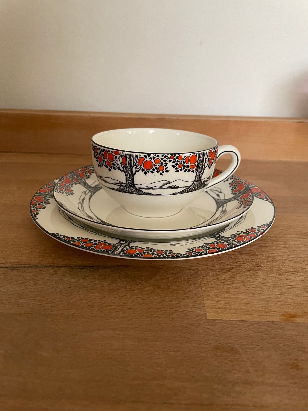 Orange Trees Ducal Ware by Crown - Teacup, Saucer and Tea Plate Trio - Etsy