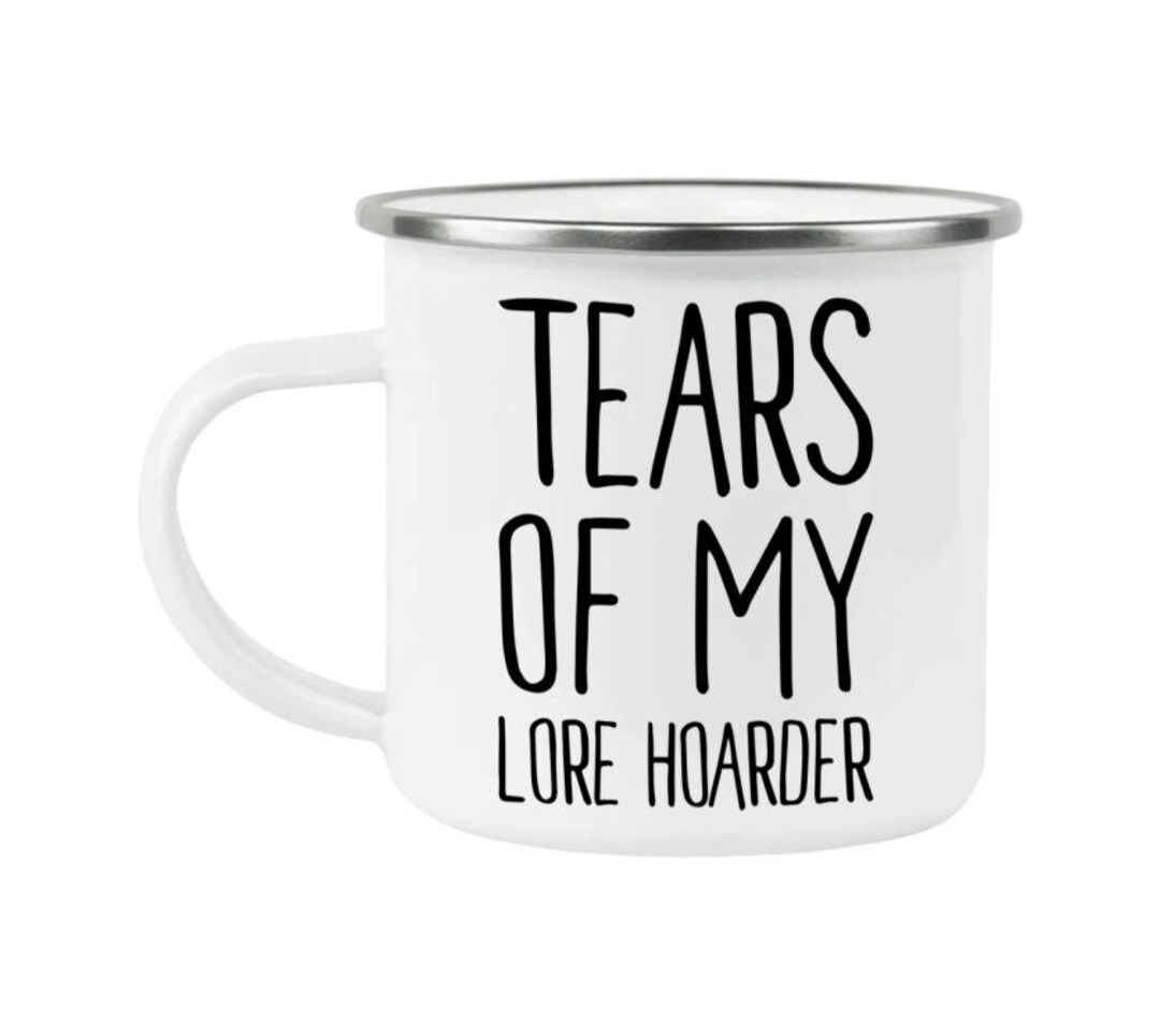 Dnd Dragon Masters Mug, Tears of My Lore Hoarder Enamel Camping Mug ...