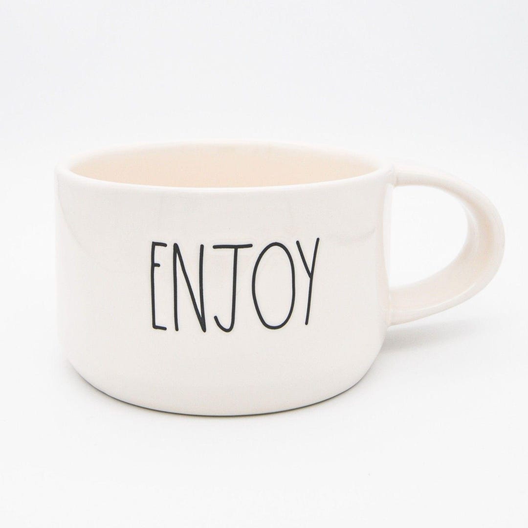 Rae Dunn Soup Mug, enjoy Ceramic Soup Bowl, Farmhouse Decor, New Fall ...