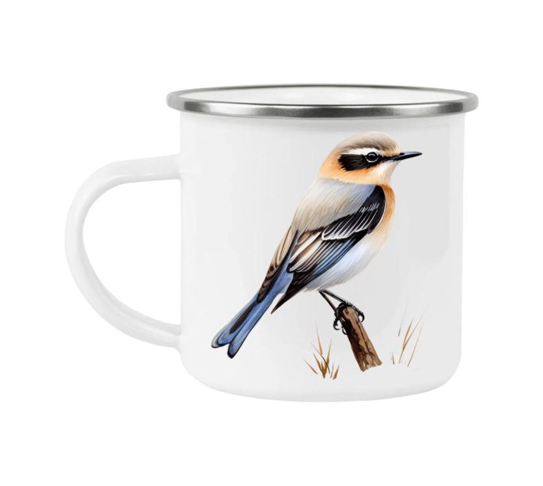 Bird Watching Mug Northern Wheatear Song Bird Camping Mug One Size 12oz ...