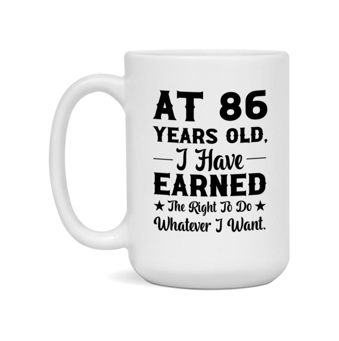 Birthday Gift for 86 Year Old Men and Women Funny Coffee Mug 15oz ...