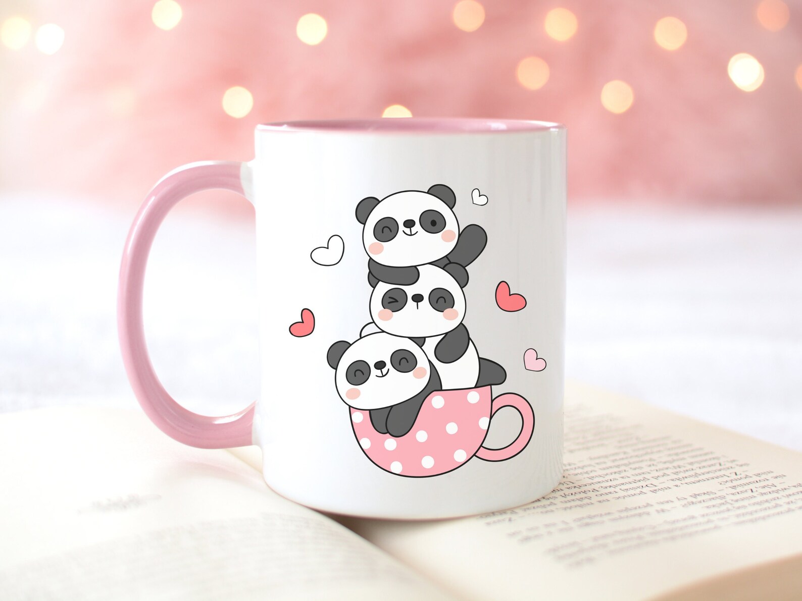 Cute Panda Mug, Cute Coffee Mug, Panda Lovers, Panda Bear, Best Friend ...
