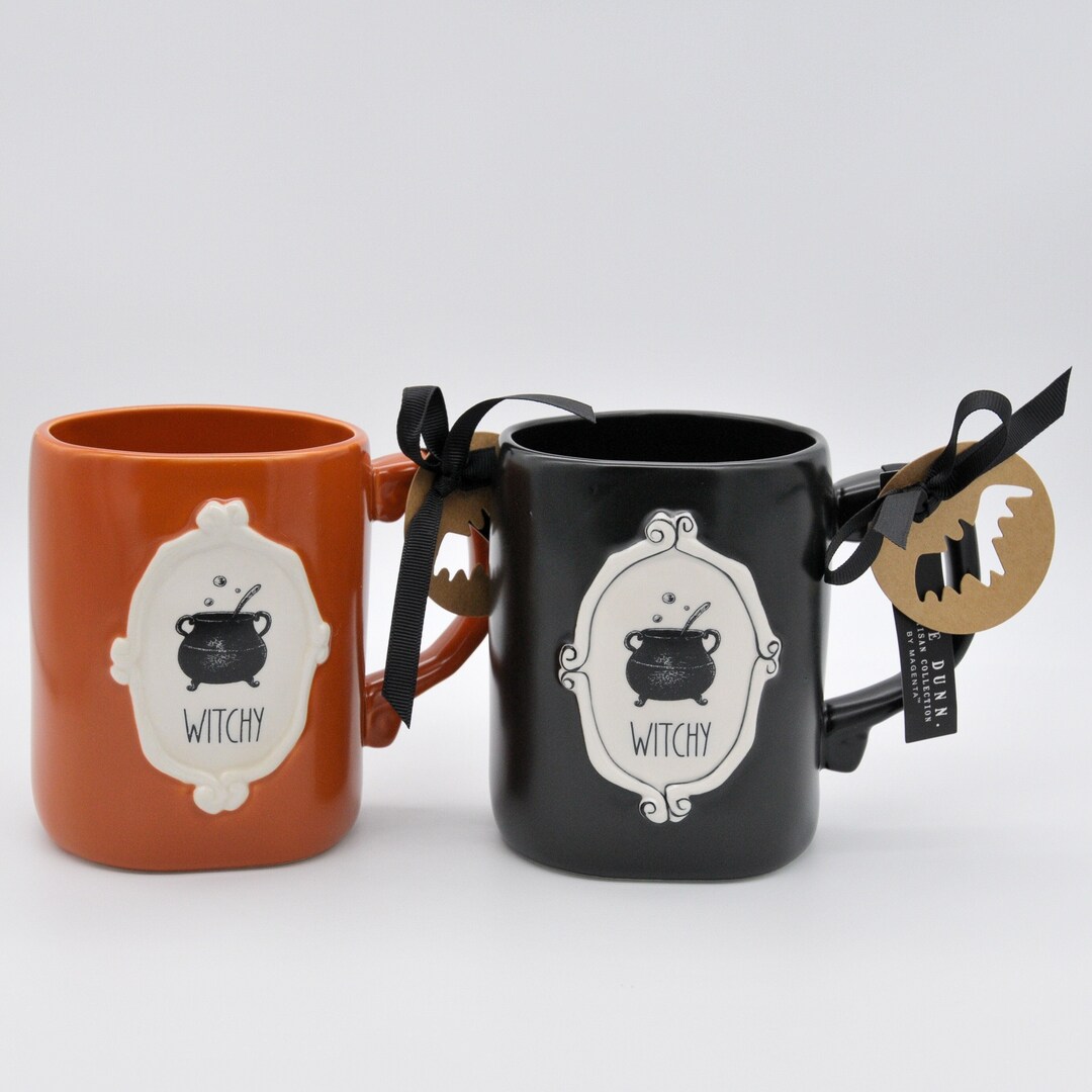 Rae Dunn Halloween Witchy Mug Set of 2, 16oz Ceramic Witchy Mugs ...