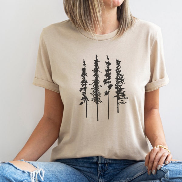 Pine Trees T Shirt - Etsy