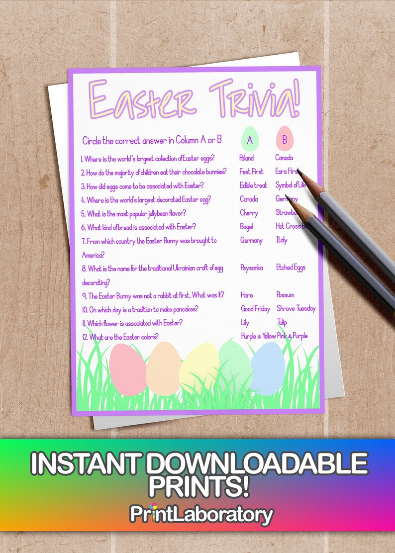 Easter Printable Party Game, Easter Family Games, Icebreaker Games ...