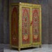 Hand-painted Floral Vintage Wooden Cabinet Red Rustic Storage Cupboard ...